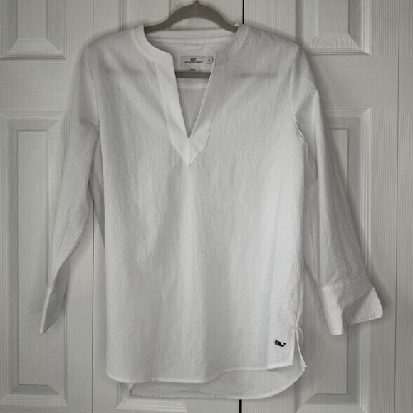 Vineyard Vines | Tops | Vineyard Vines Womens Woven Top Seersucker ...